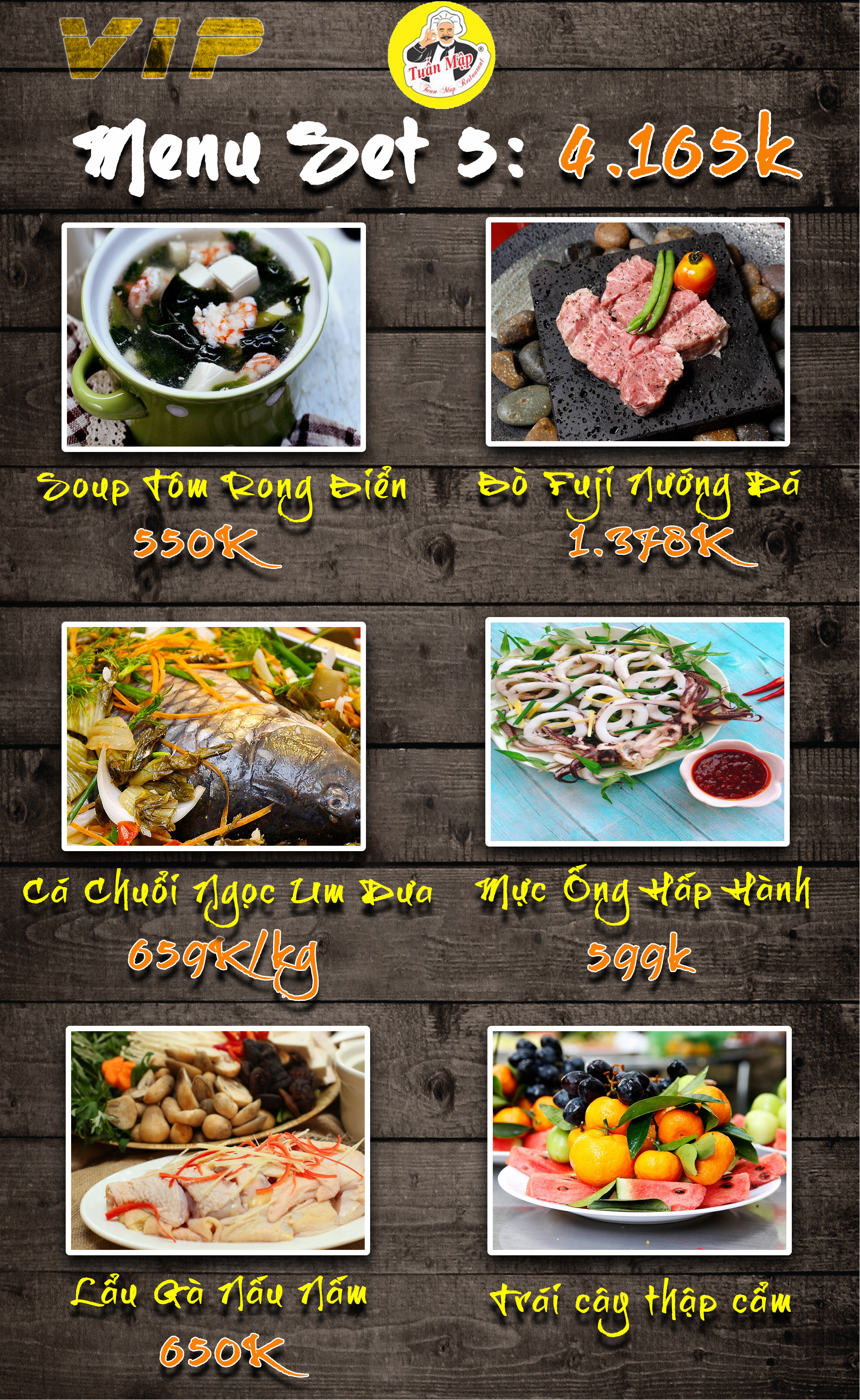 Menu Set 1 VIP